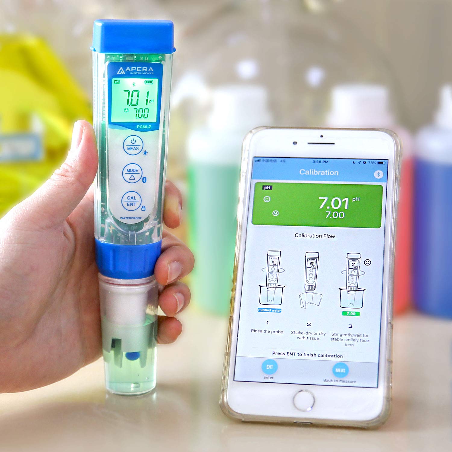 Apera Instruments PC60-Z Smart Multi-Parameter Pocket Tester powered by ...