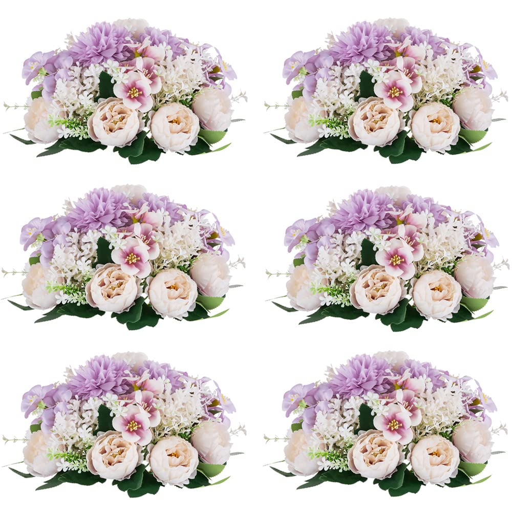 Inweder Flower Balls for Centerpieces Wedding Rose 6 Pcs Artificial ...