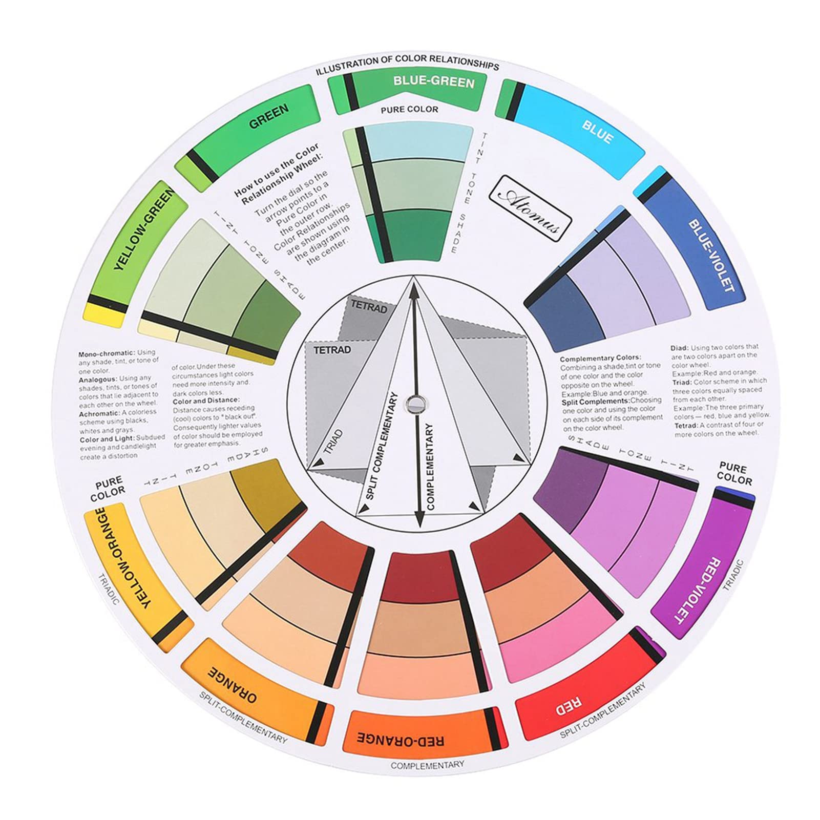 Mua Joyzan Color Mixing Wheel, Creative Paint Mixed Learning Guide ...