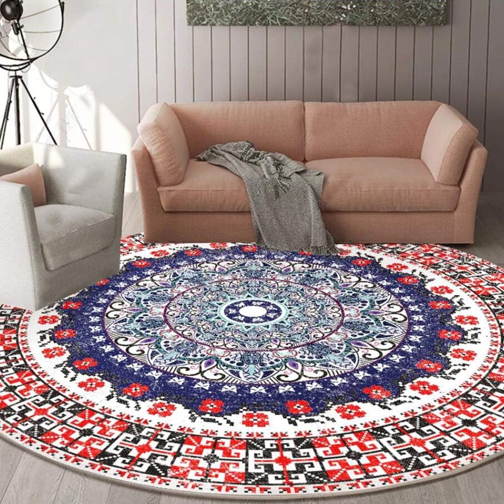Amazon.de: OUTGYM Vintage Runder Teppich Traditioneller Runder Teppich ...
