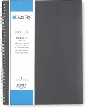 Blue Sky Notes Professional Notebook, Flexible Cover, Twin-Wire Binding ...