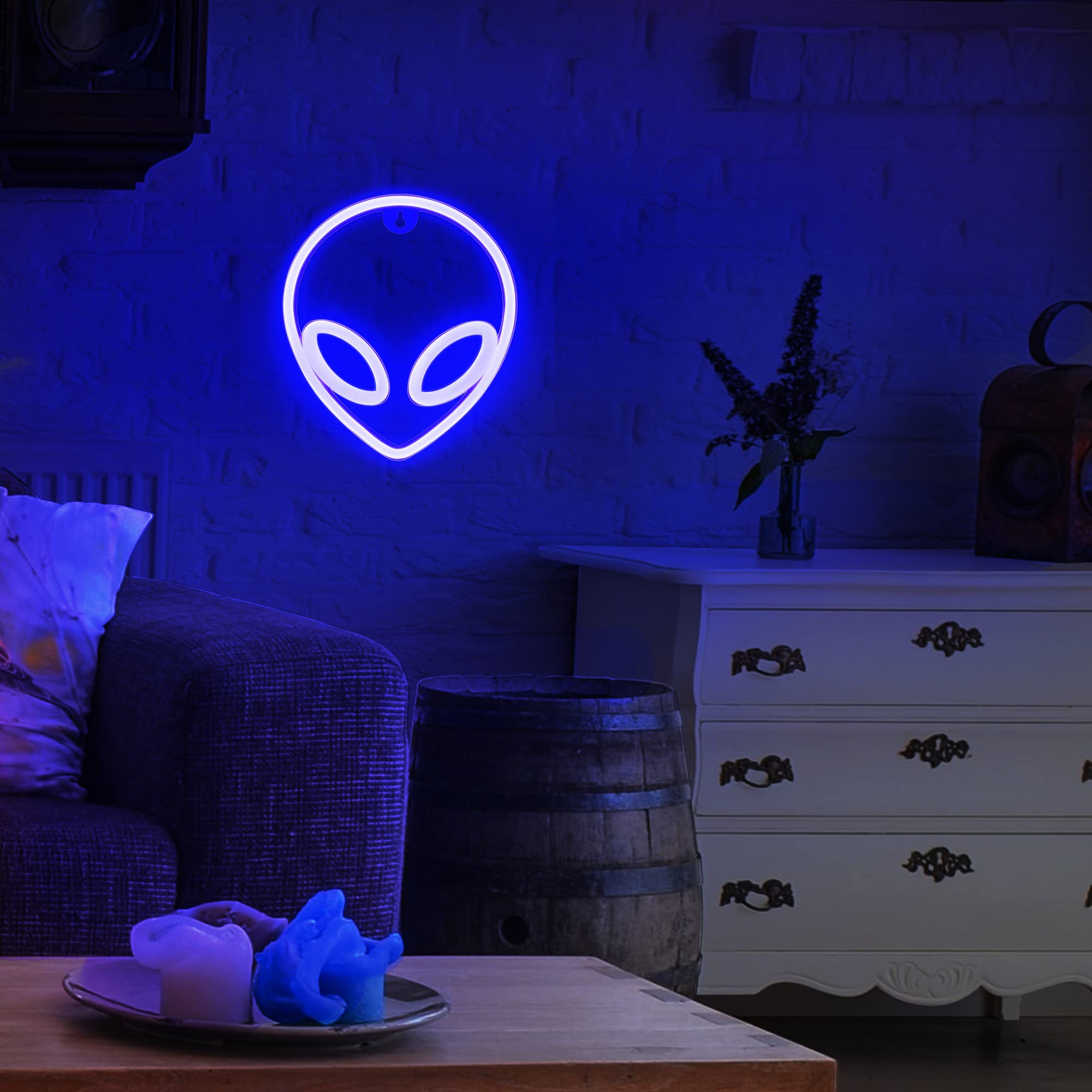Mua Lumoonosity Alien Neon Sign, Blue Alien Decorations Neon Lights ...