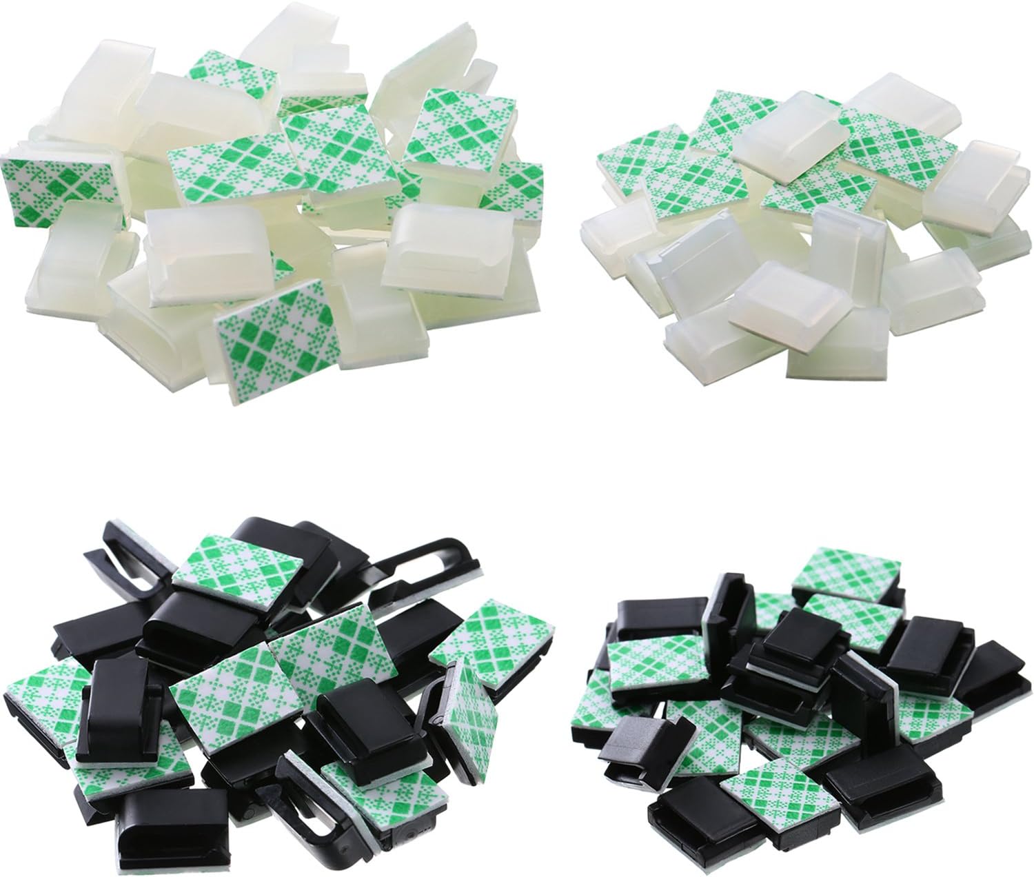 100 Pieces Adhesive Cable Clips Drop Cable Clamp Management Clips Wire ...