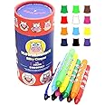 Amazon.com: Lebze 12 Colors Toddler Crayons, Non Toxic Crayons Silky ...