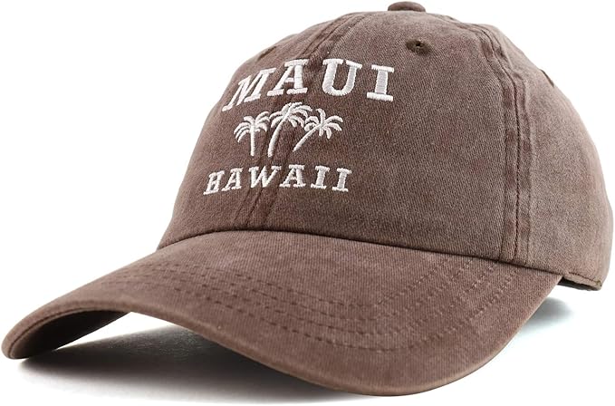 Trendy Apparel Shop Maui Hawaii with Palm Tree Embroidered Unstructured ...
