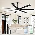 Amazon.com: Maxslak 84" Large Smart Ceiling Fan with Lights Remote ...