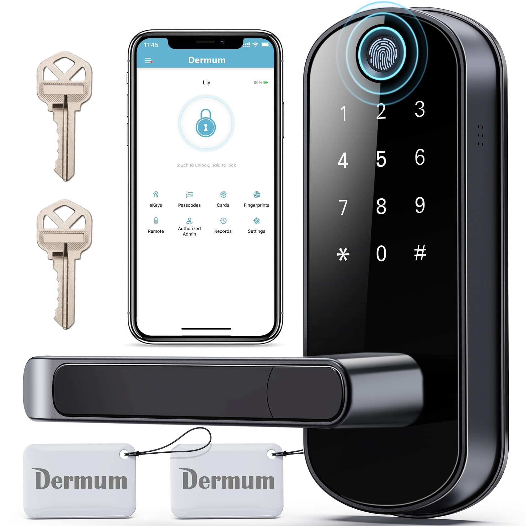 Mua Door Lock with Code Digital Keypad: Dermum Fingerprint Keyless ...