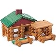 Amazon.com: Wondertoys 90 Pieces Classic Wood Cabin Logs Set, Building ...