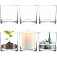 Amazon.com: 4 x 4 Inch Cylinder Vase,Set of 6 Small Glass Vases for ...