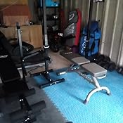 Yaheetech Adjustable Heavy Duty Squat Rack Stand Power Weight Bench ...