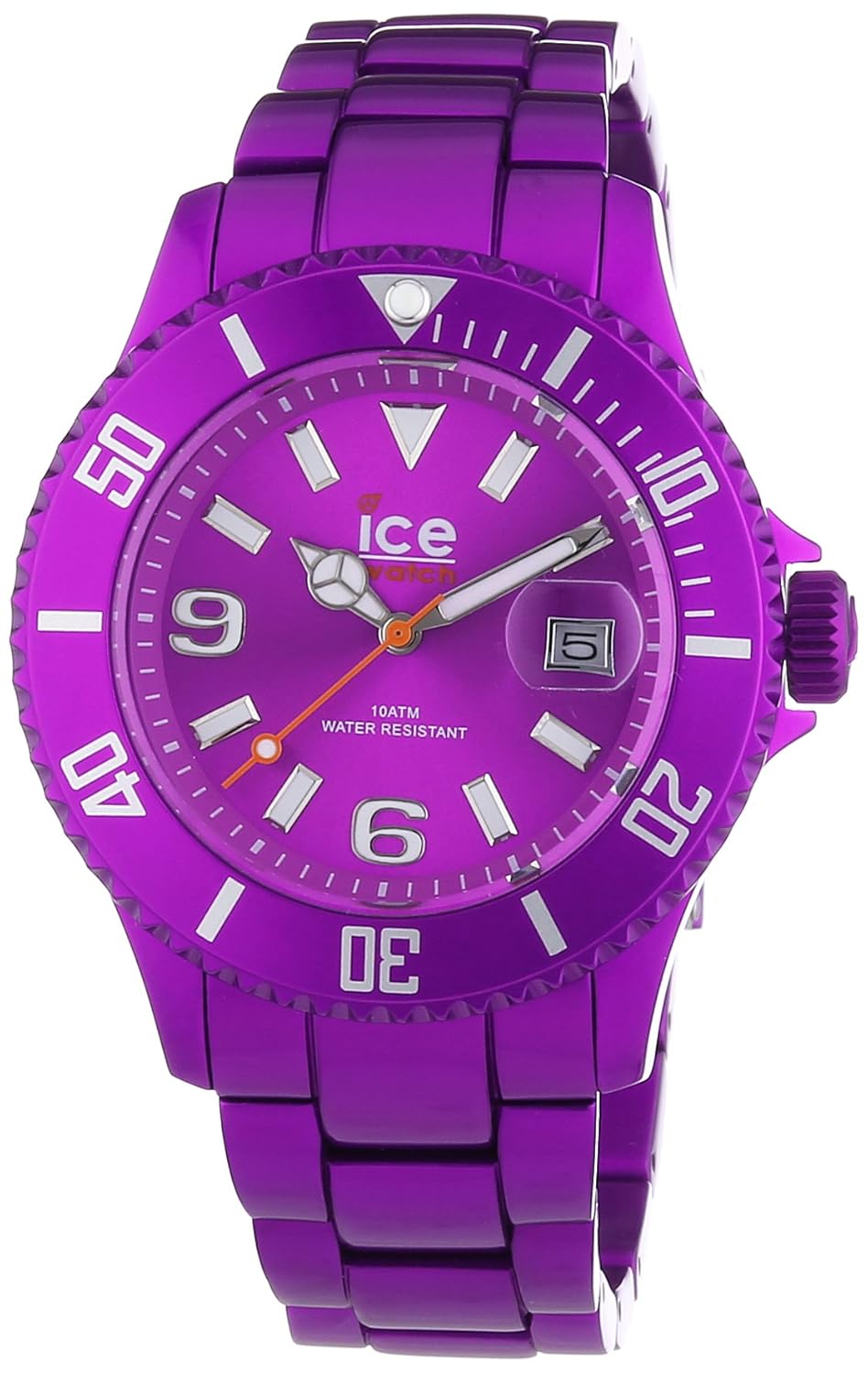 Ice-Watch Unisex Quartz Watch with Purple Dial Analogue Display and ...
