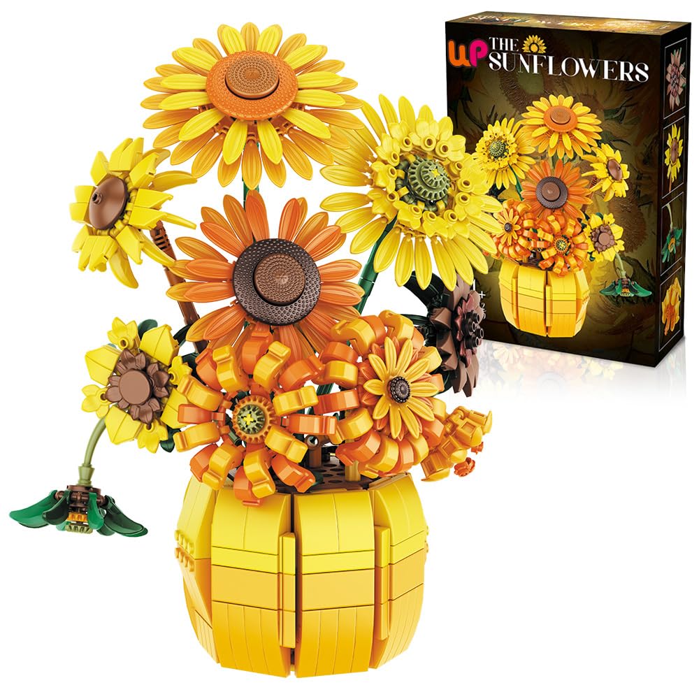 WISEPLAY Creative Flowers Sunflower Building Sets for Adults and Kids ...