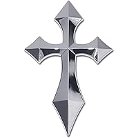 Amazon.com: Chrome Cross Pointed Auto Emblem : Automotive