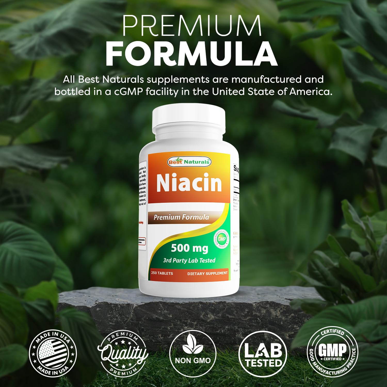 Mua Best Naturals Niacin 500mg 250 Tablets with Flushing - Also Called ...