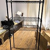 AmazonBasics 5-Shelf Shelving Unit on 4'' Casters, Black: Amazon.co.uk ...