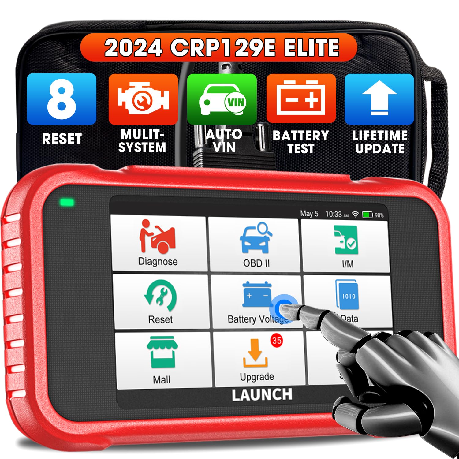 Mua LAUNCH CRP129E Elite 2024 OBD2 Scanner, 8 Resets Oil EPB TPMS SAS ...