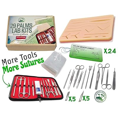 Complete Suture Practice Kit with Surgical Tools, Suture Pad, and ...