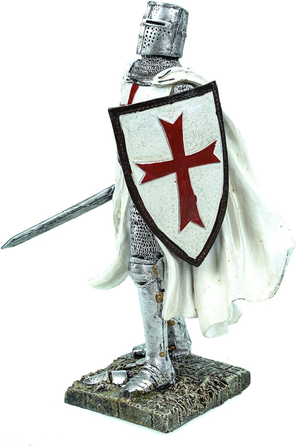 Golden Future German Knight Templar with Sword and Shield, White/Red ...