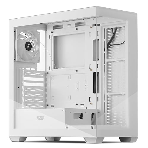darkFlash ATX Mid-Tower PC Case, Pre-Install 1Non-LED PWM ARGB Fans ...