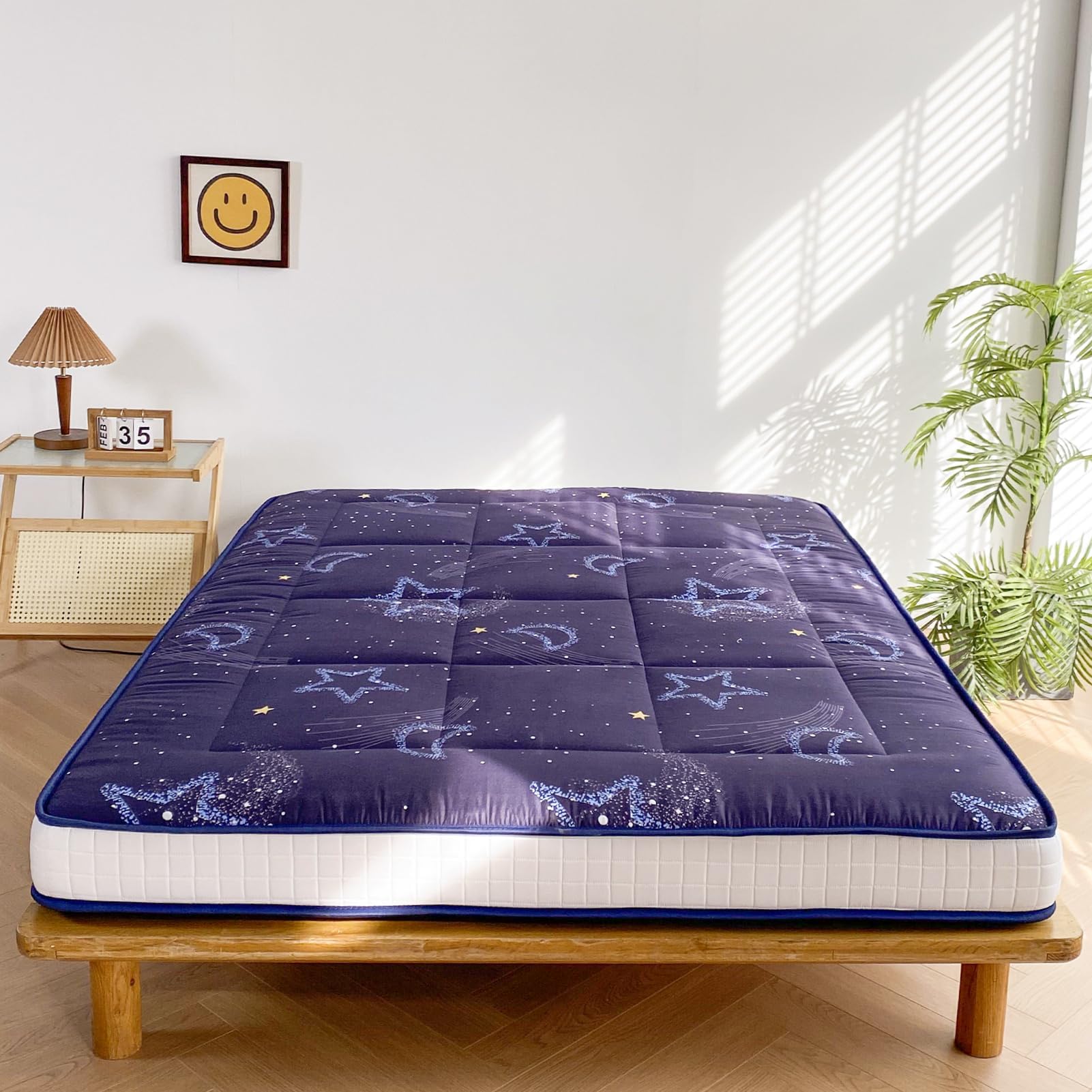 MAXYOYO 6" Extra Thick Futon Mattress, Moon Star Pattern Floor Mattress ...