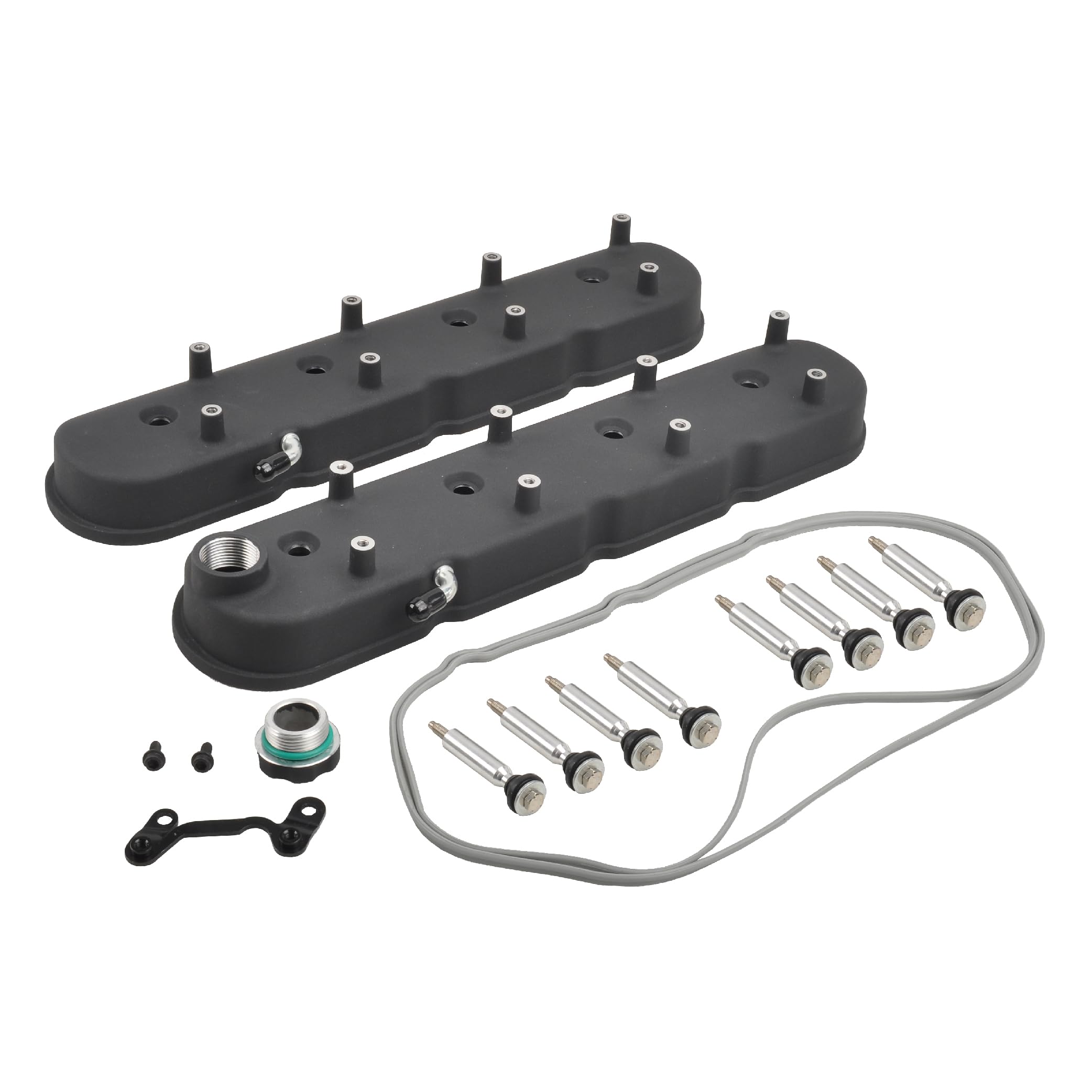 BATONECO GM LS Cast Aluminum Valve Covers with Coil Mounts, Valve Cover ...