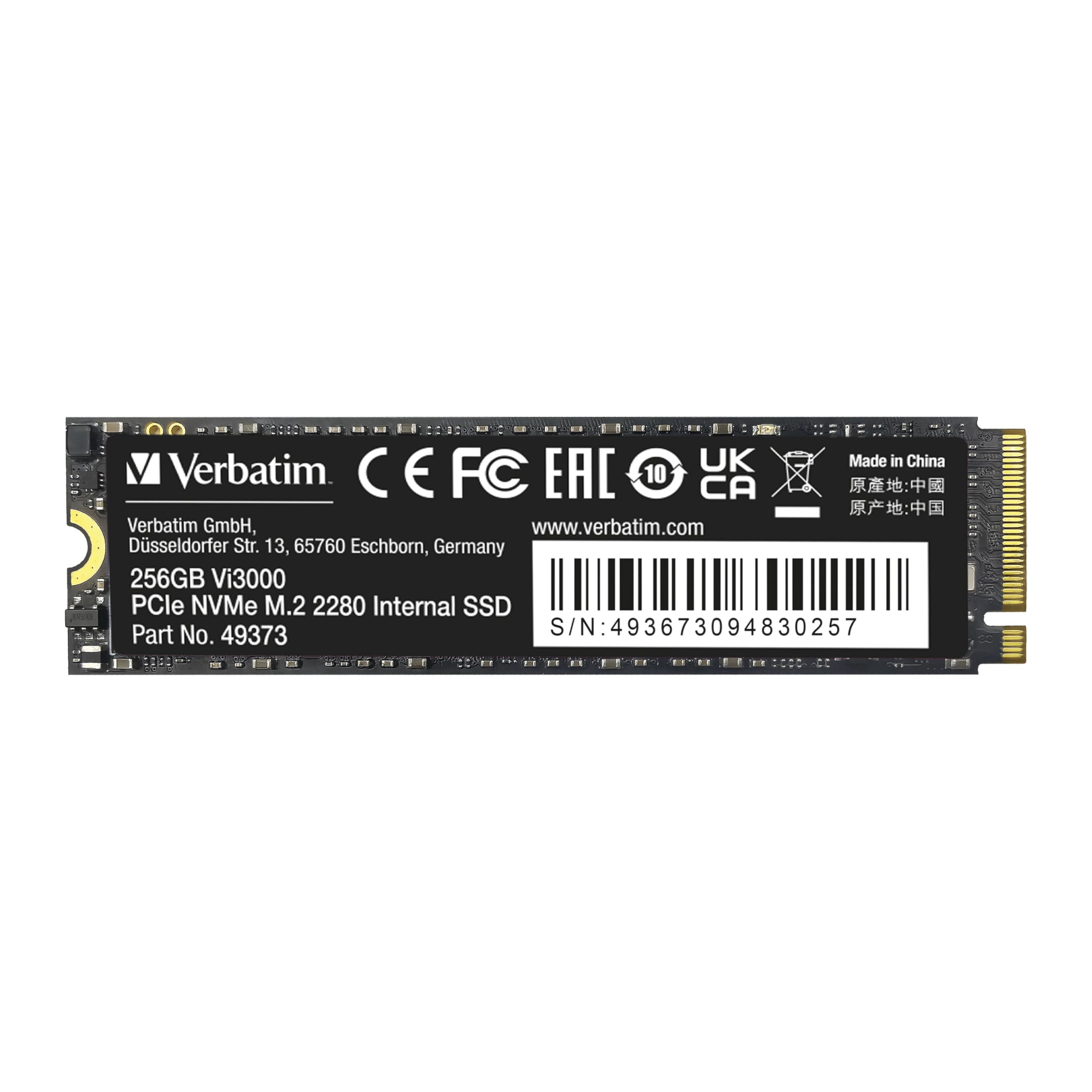 Mua Verbatim 256GB SSD Vi3000 Internal Solid State Hard Drive PCIe NVMe M.2 2280 trên Amazon Mỹ ...