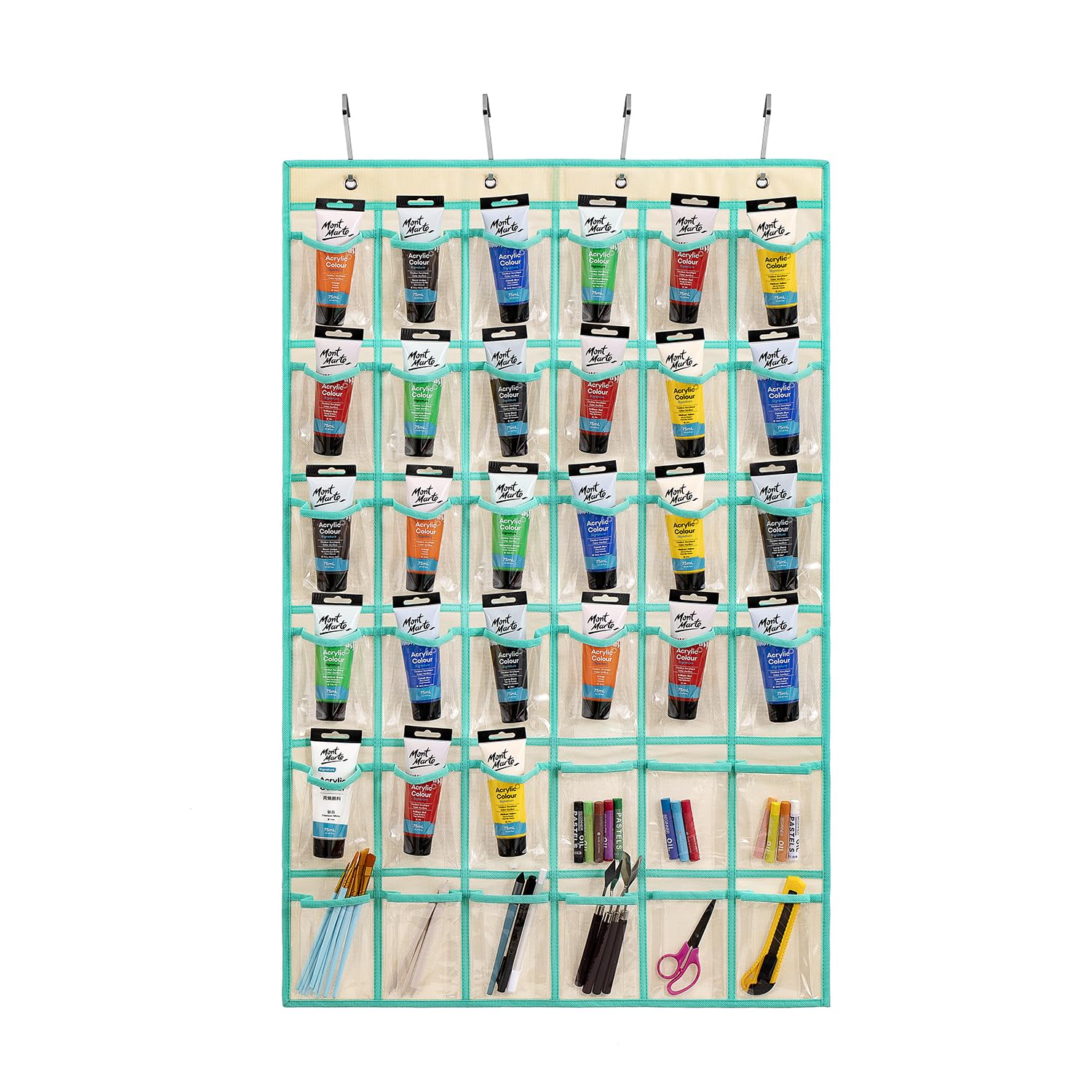TEMUORG Hanging Acrylic Paint Tubes Organizer Over The Door Art ...