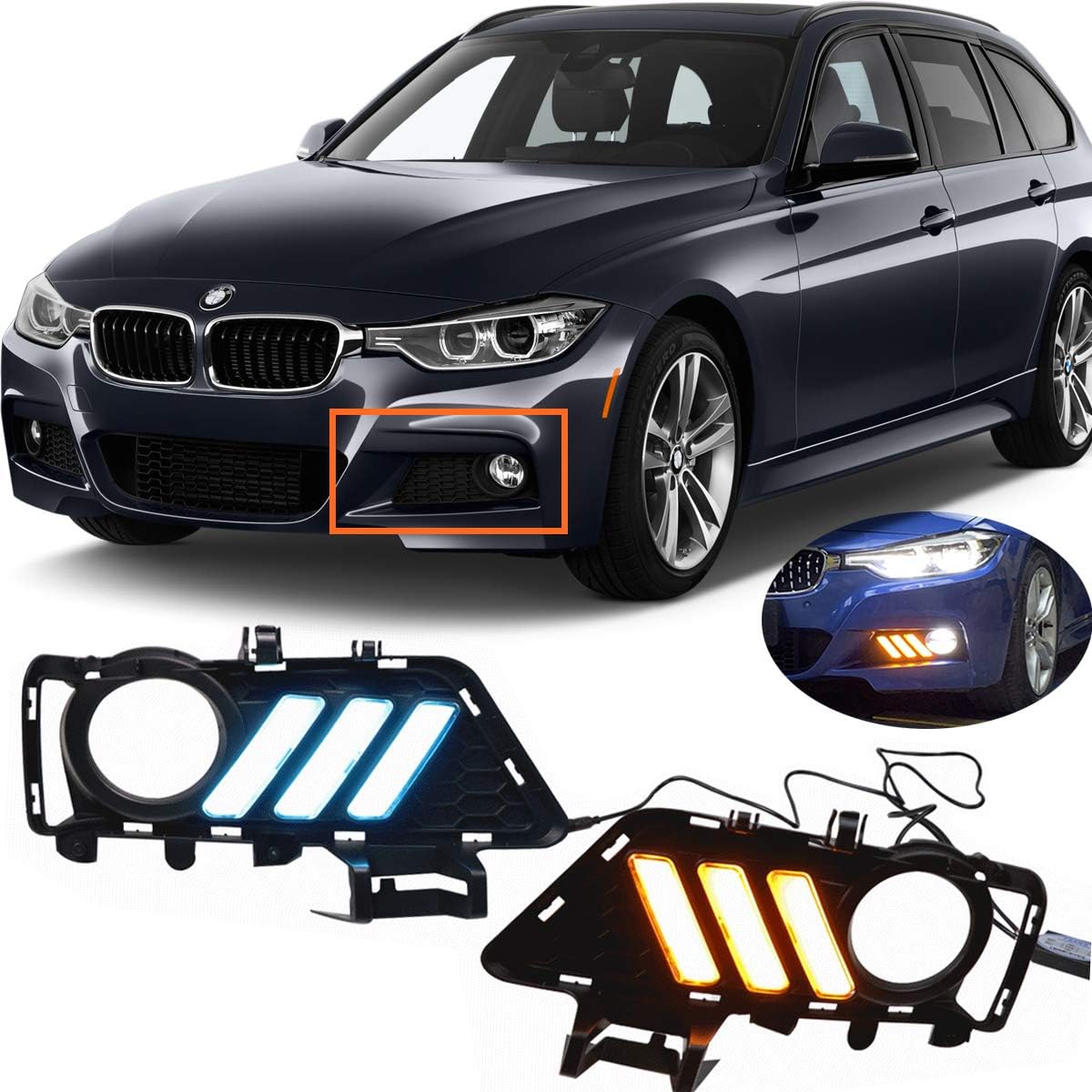 Amazon.com: for BMW F30 DRL Daytime Running Lighting with Sequential ...