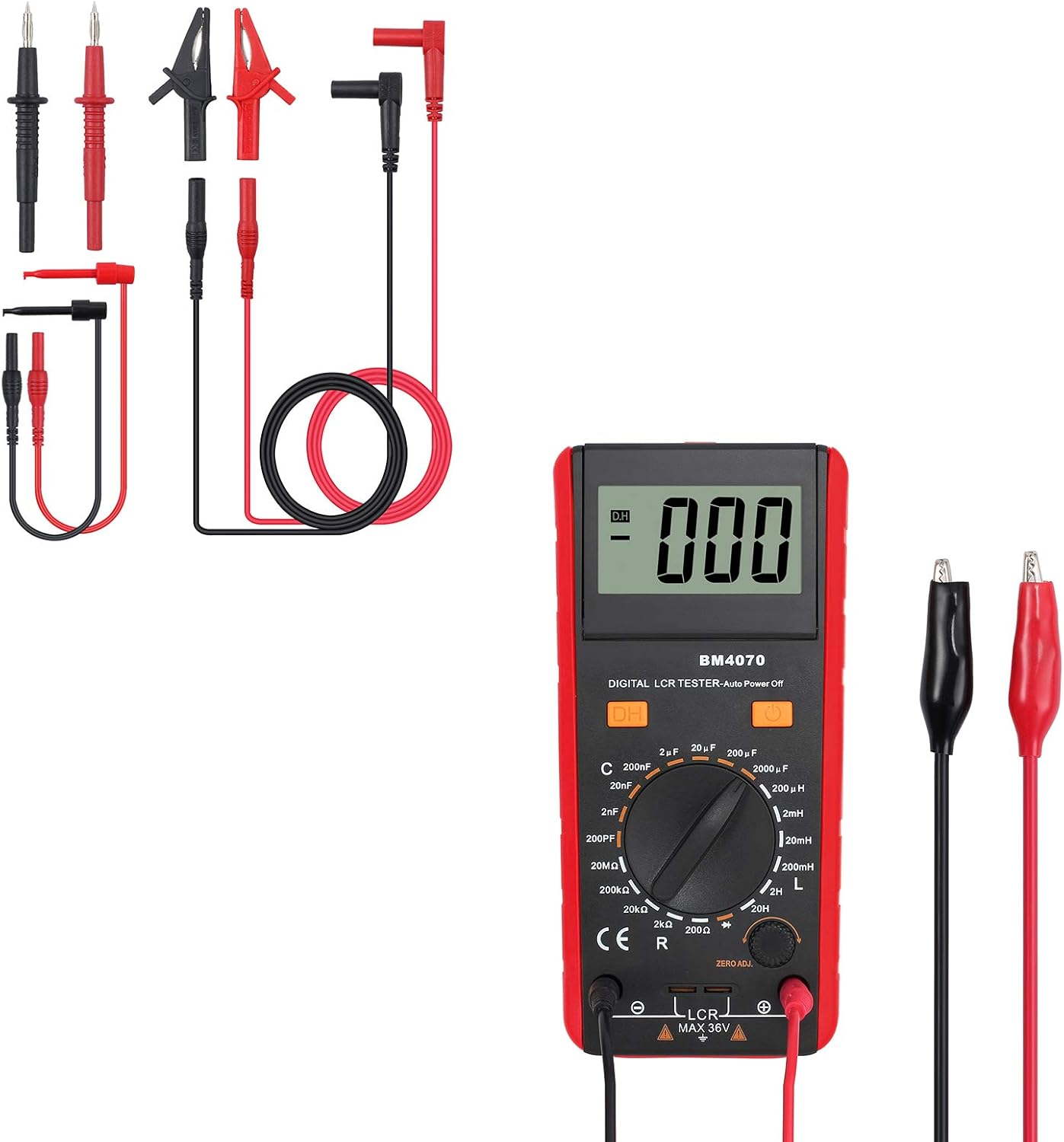 Proster LCR Meter + Proster 8pcs Multimeter Test Leads - - Amazon.com