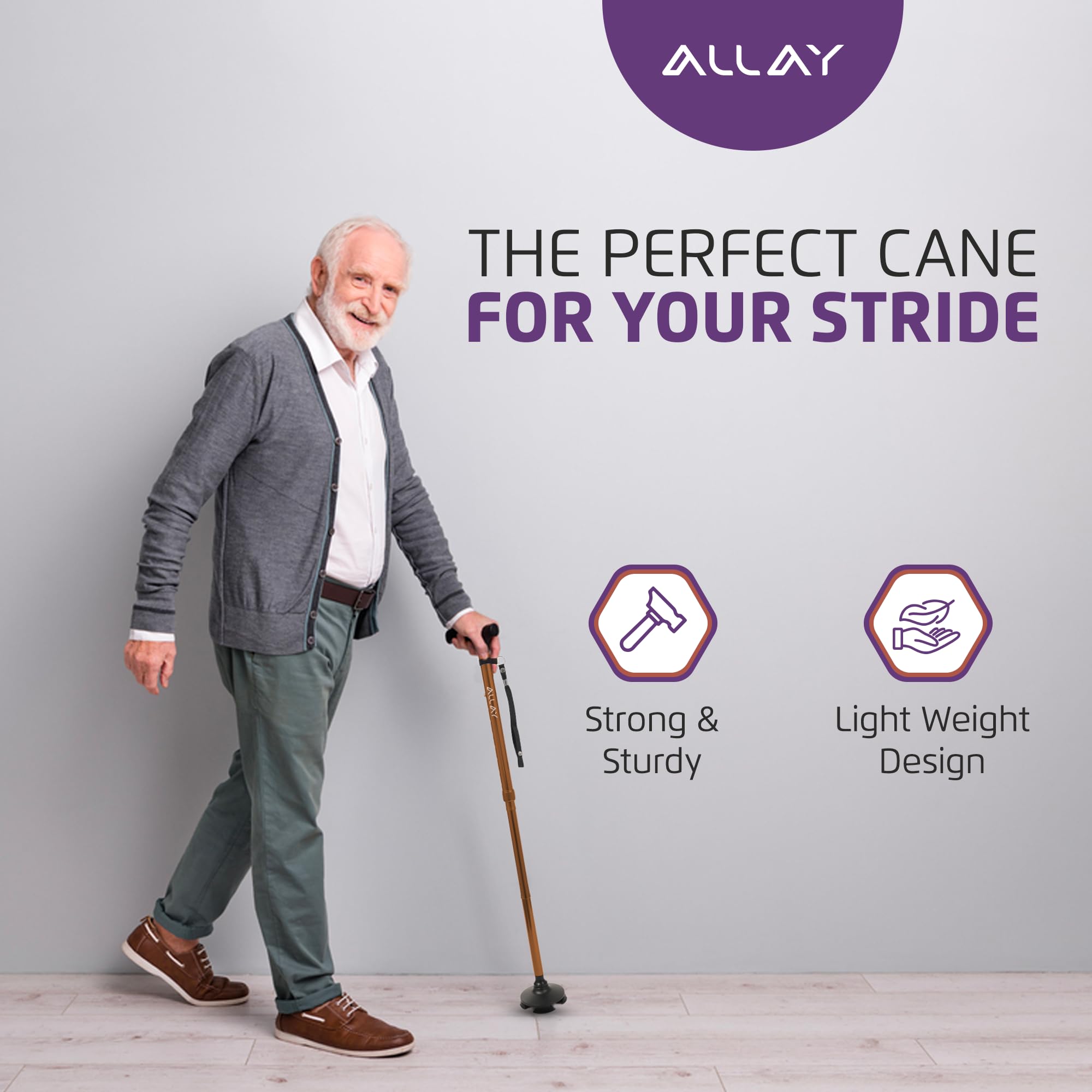 Mua Allay Walking Cane for Men & Women - Foldable, Adjustable ...
