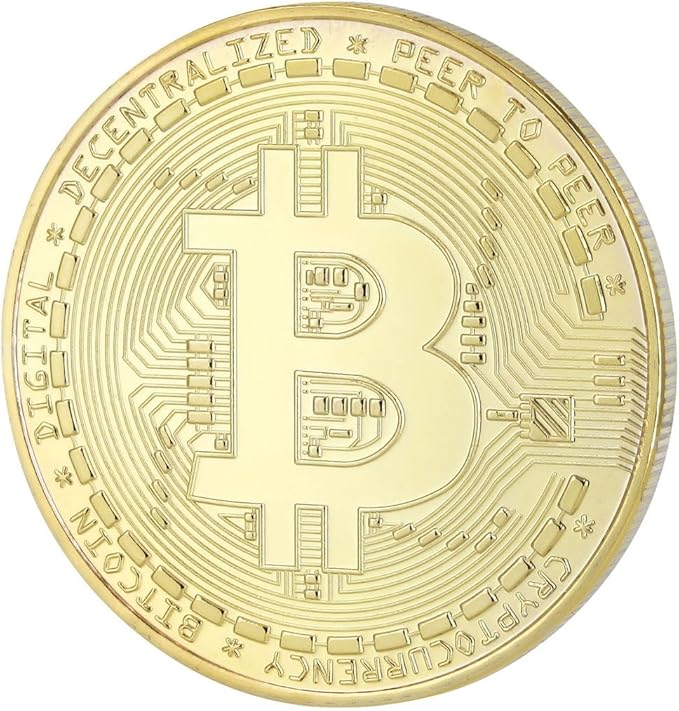 Bitcoin (BTC) Pièce de Monnaie Physique en Or – édition limitée avec ...