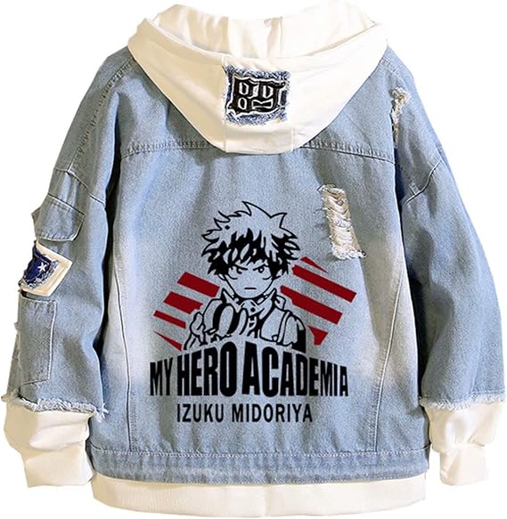 My Hero Academia Sweat à Capuche en Denim Jacket Unisex Boku No Hero ...