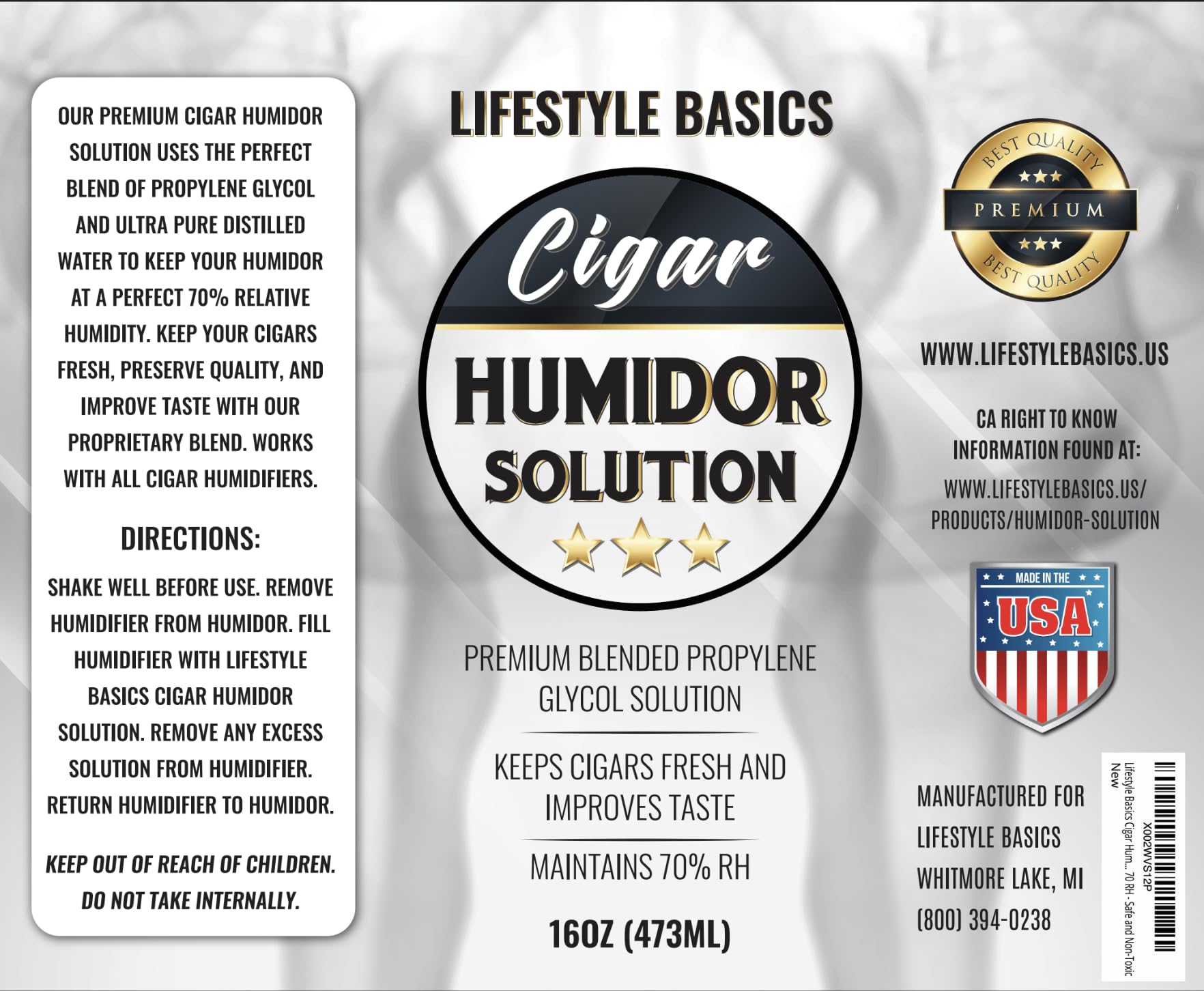 Mua Cigar Humidor Solution 16 oz (473 ml) - Humidifier Liquid - Premium ...