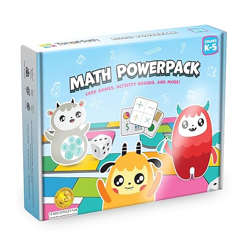 Math PowerPack – 10 Game Learning Kit for Grades K–5 – Build Skills in ...