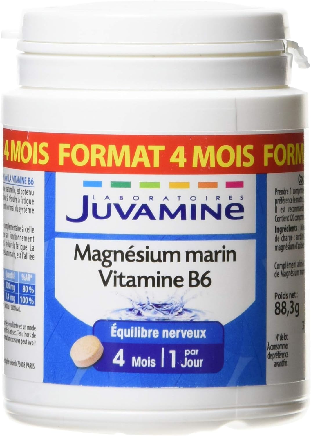 Juvamine JUVAMINE EQUILIBRE NERVEUX - MAGNESIUM MARIN + VITAMINE B6 ...