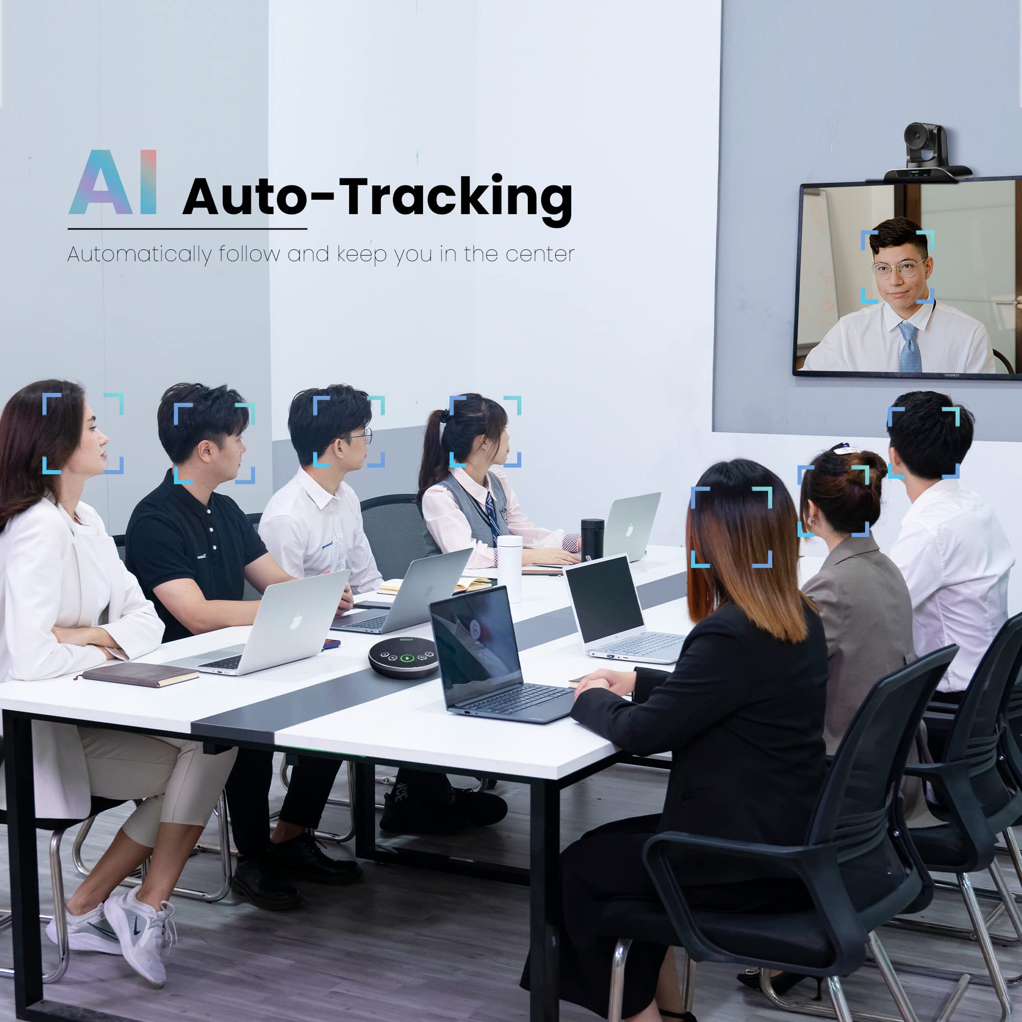 Mua 4K Conference Room Camera System, AI Auto-Tracking PTZ Camera 5X ...