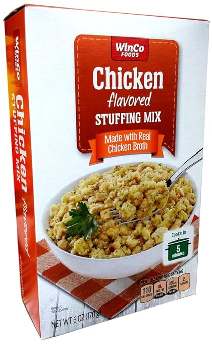 Amazon.com : Winco Foods CHICKEN FLAVORED STUFFING MIX 6oz (12 Pack ...