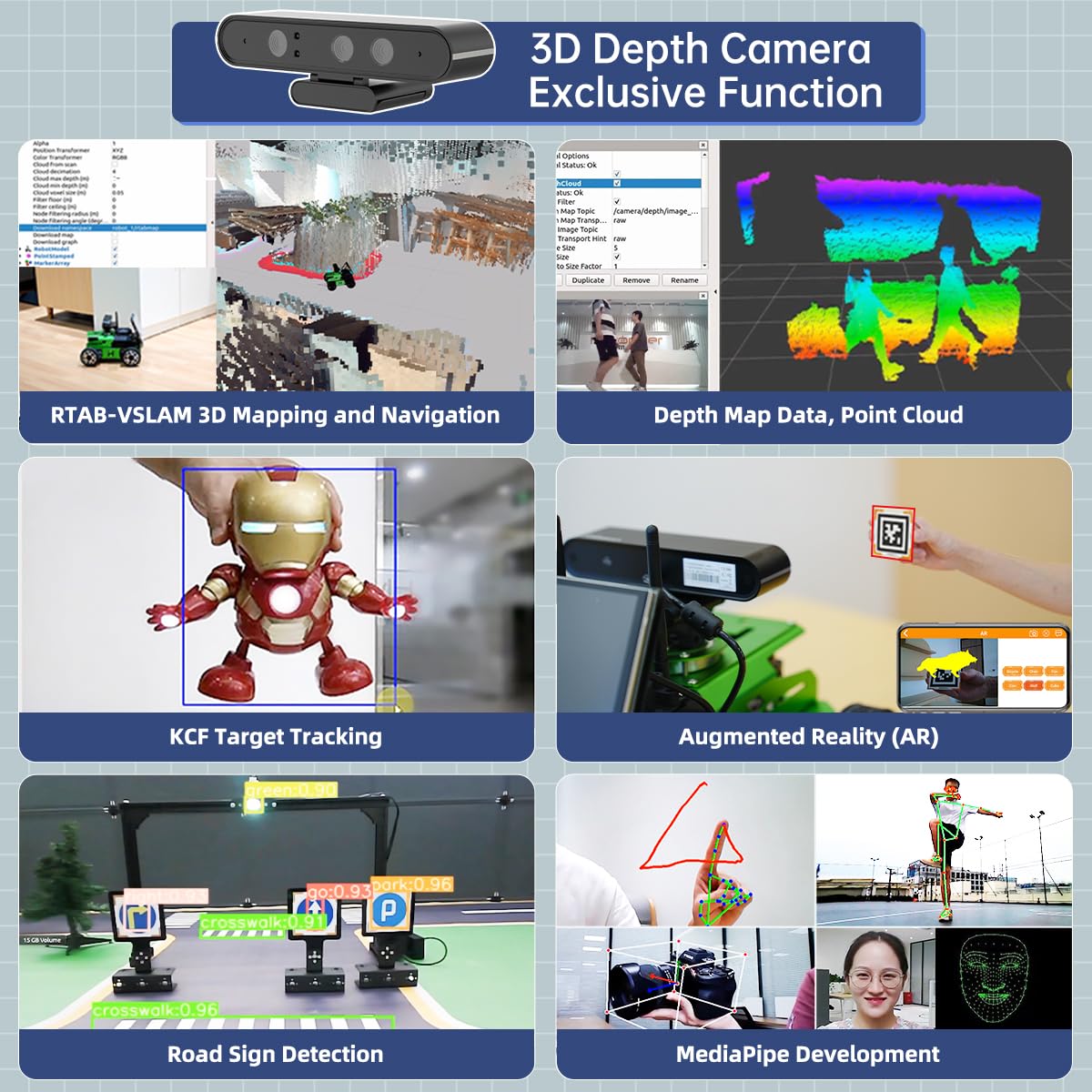 HIWONDER ROS2 ROS1 Robot Car JetAcker For Jetson Nano With Lidar Depth ...