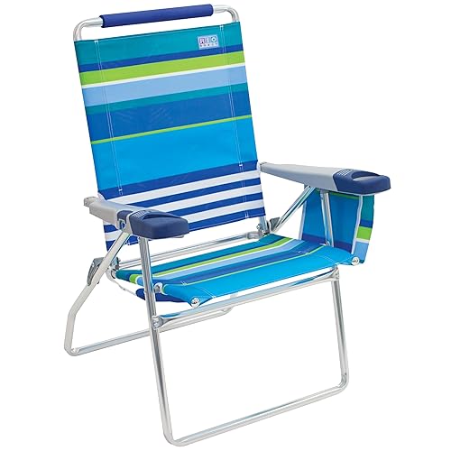 Rio Brands 17" Extended Height 4-Position Folding Beach, Camping, Lawn ...