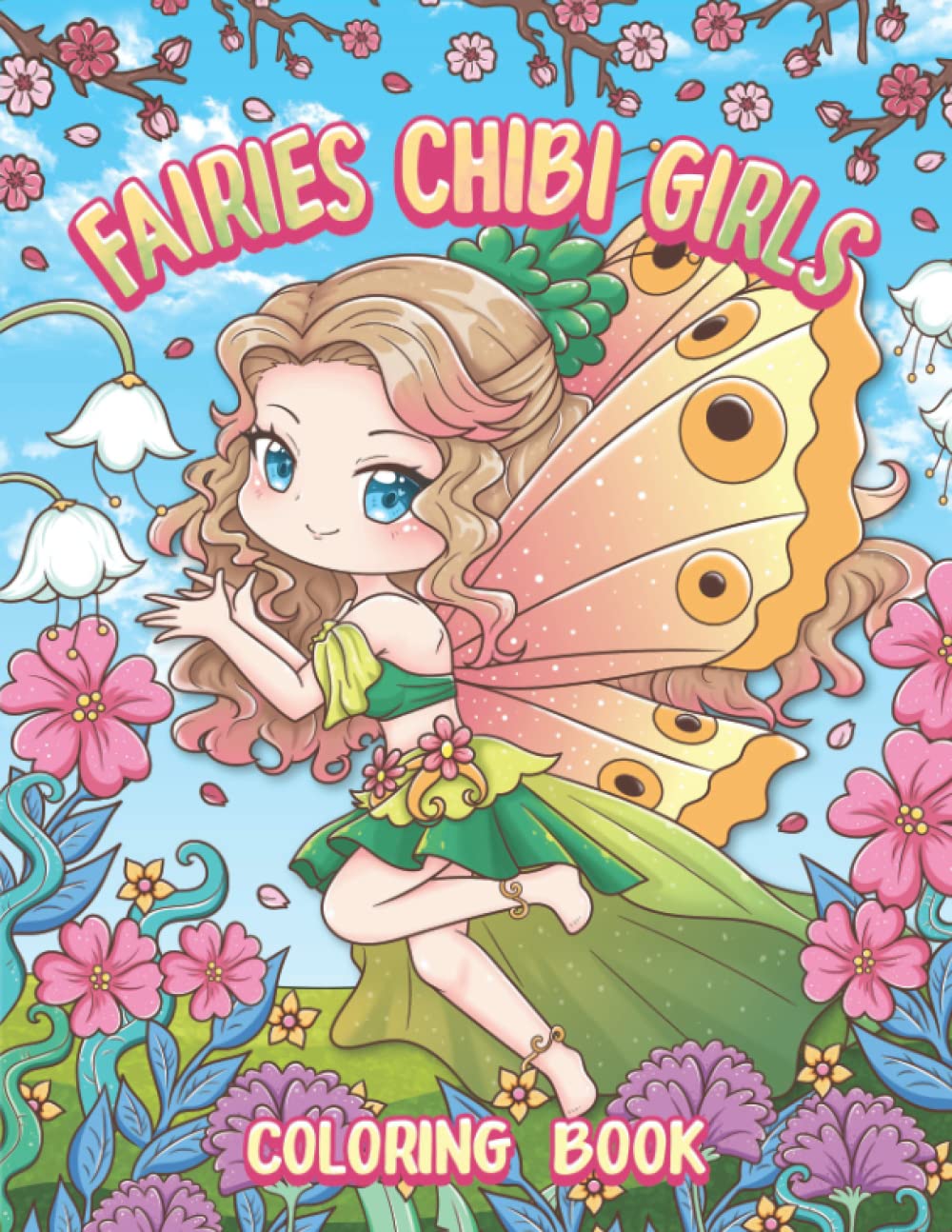 Mua Fairies Chibi Girls Coloring Book: Kawaii Chibi Girls in Magical ...