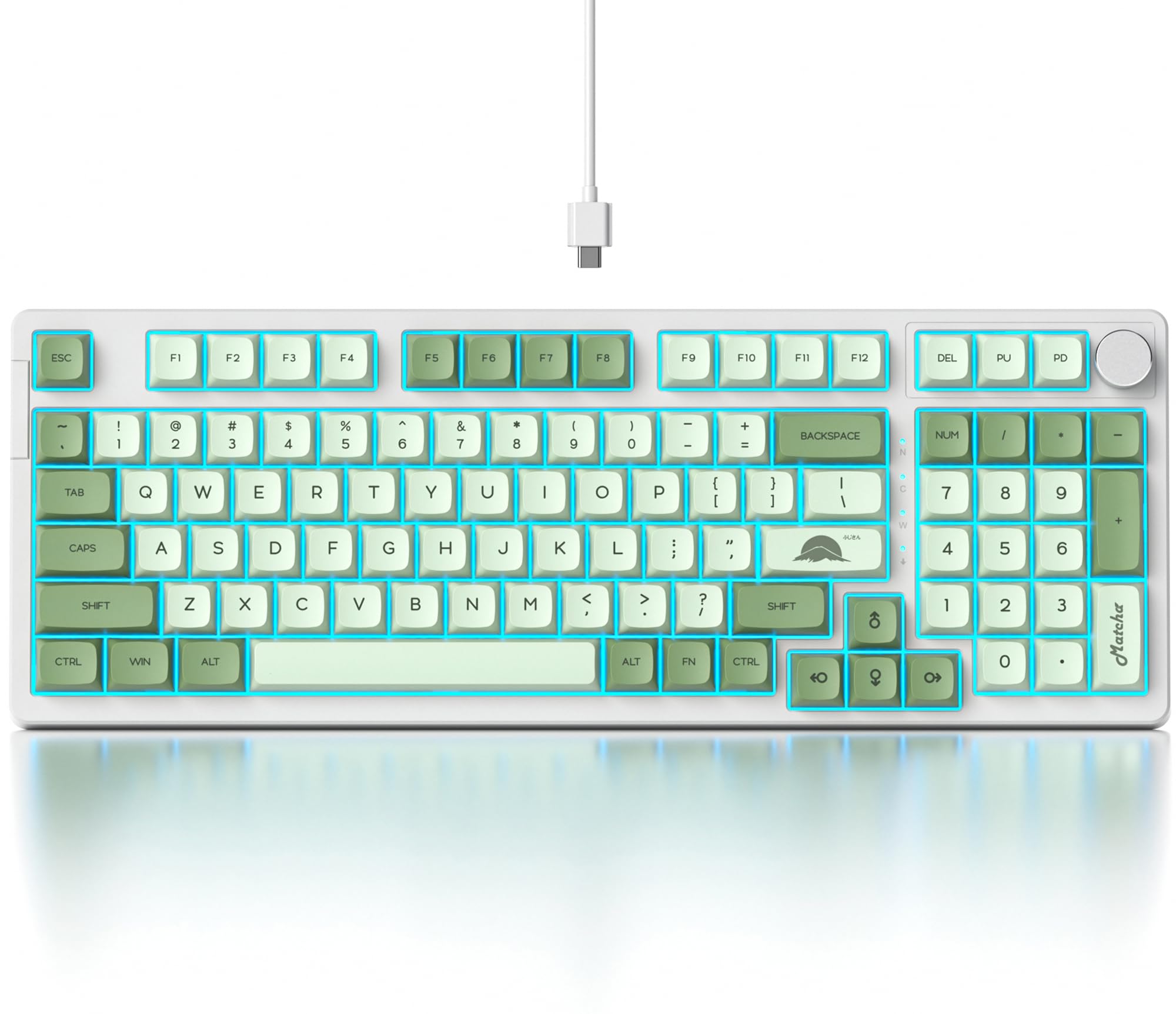 Mua Fogruaden Wired Green Matcha Creamy Mechanical Keyboard with Number ...