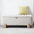 Amazon.com: LZAREAL Wavy Ottoman Storage Bench Multi-Functional Narrow ...