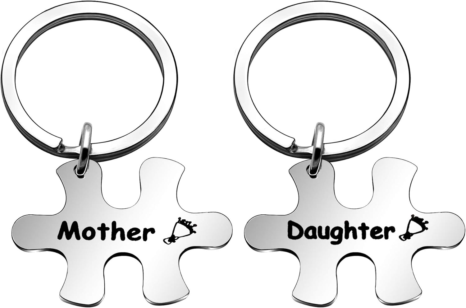 Key Chains Rings Mother Daughter Keychains Birthday Anniversary ...