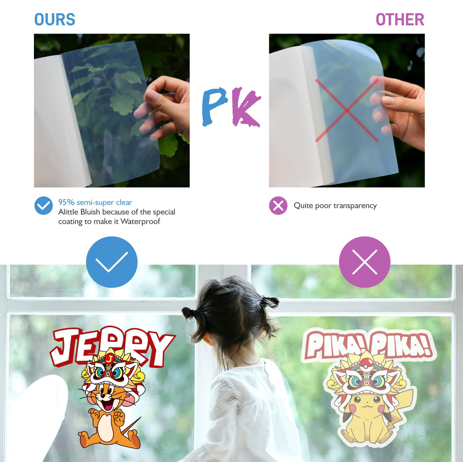 Mua (20 Sheets) Semi Super clear sticker paper for inkjet printer ...