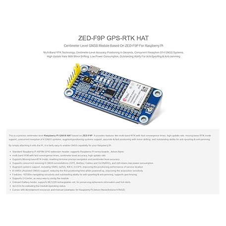 Mua Waveshare ZED-F9P GPS-RTK HAT for Raspberry Pi Centimeter Level ...
