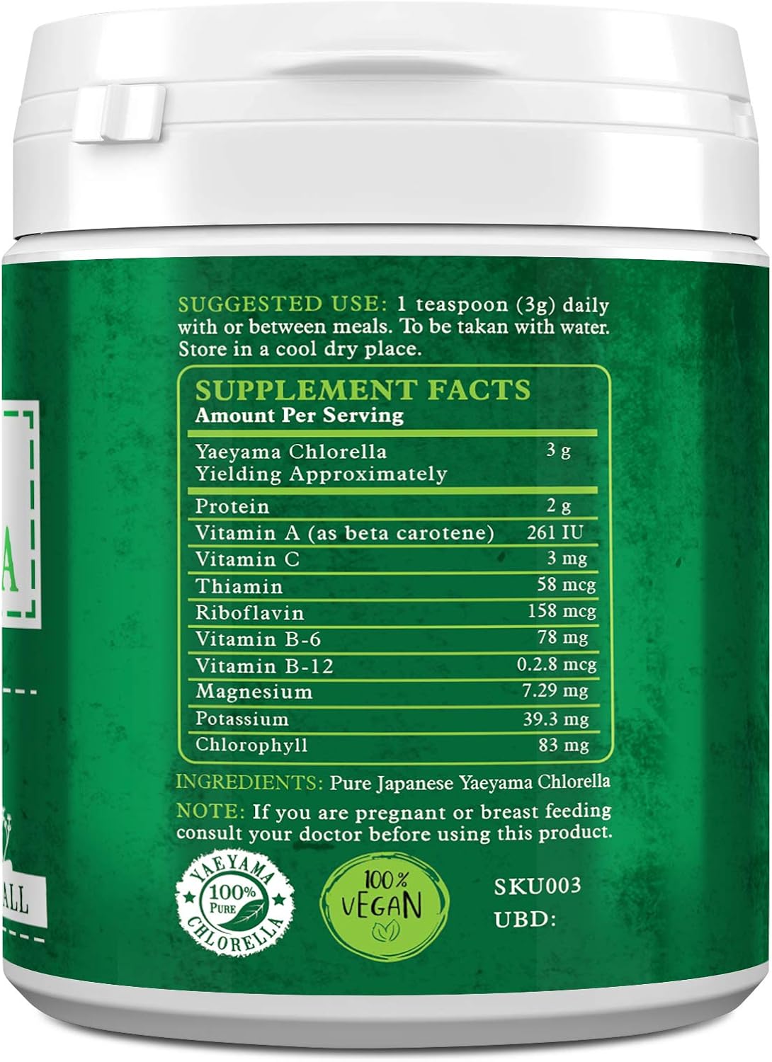 Chlorella Powder – 450g Japanese Yaeyama Chlorella Vulgaris Powder ...