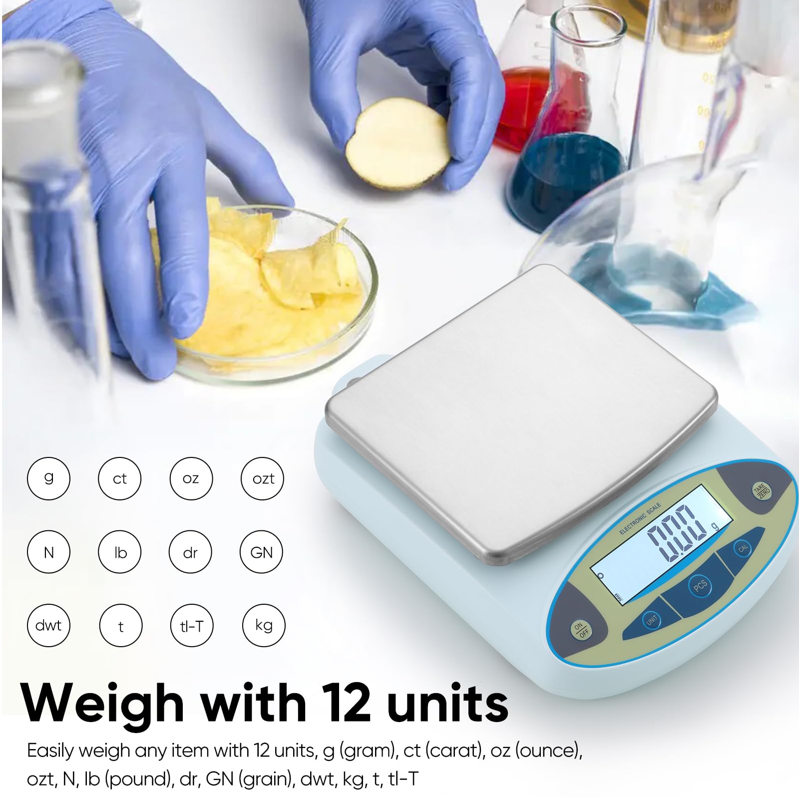 Lab Scale 5000gx0.01g High Precision Lab Analytical Balance, Accurate ...