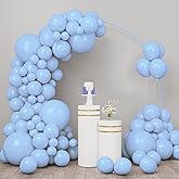 Amazon.com: RUBFAC 129pcs Pastel Blue Balloons Different Sizes 18 12 10 5 Inch for Garland Arch ...