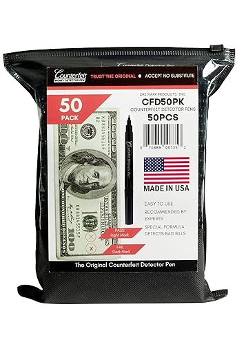 Dri Mark CFD50PK Counterfeit Bill Detector Marker Pen, Made in The USA ...
