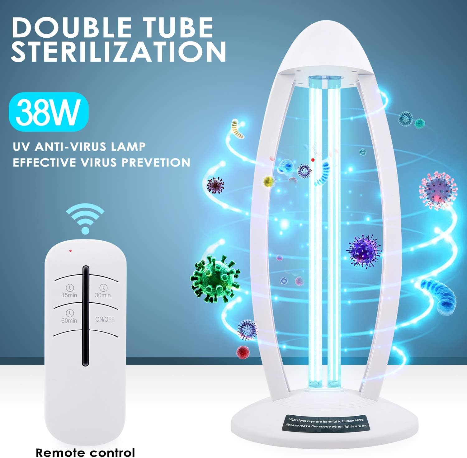 AGM Portable UV Disinfectant Lamp, Handheld UV-C Sterilization Lamps ...